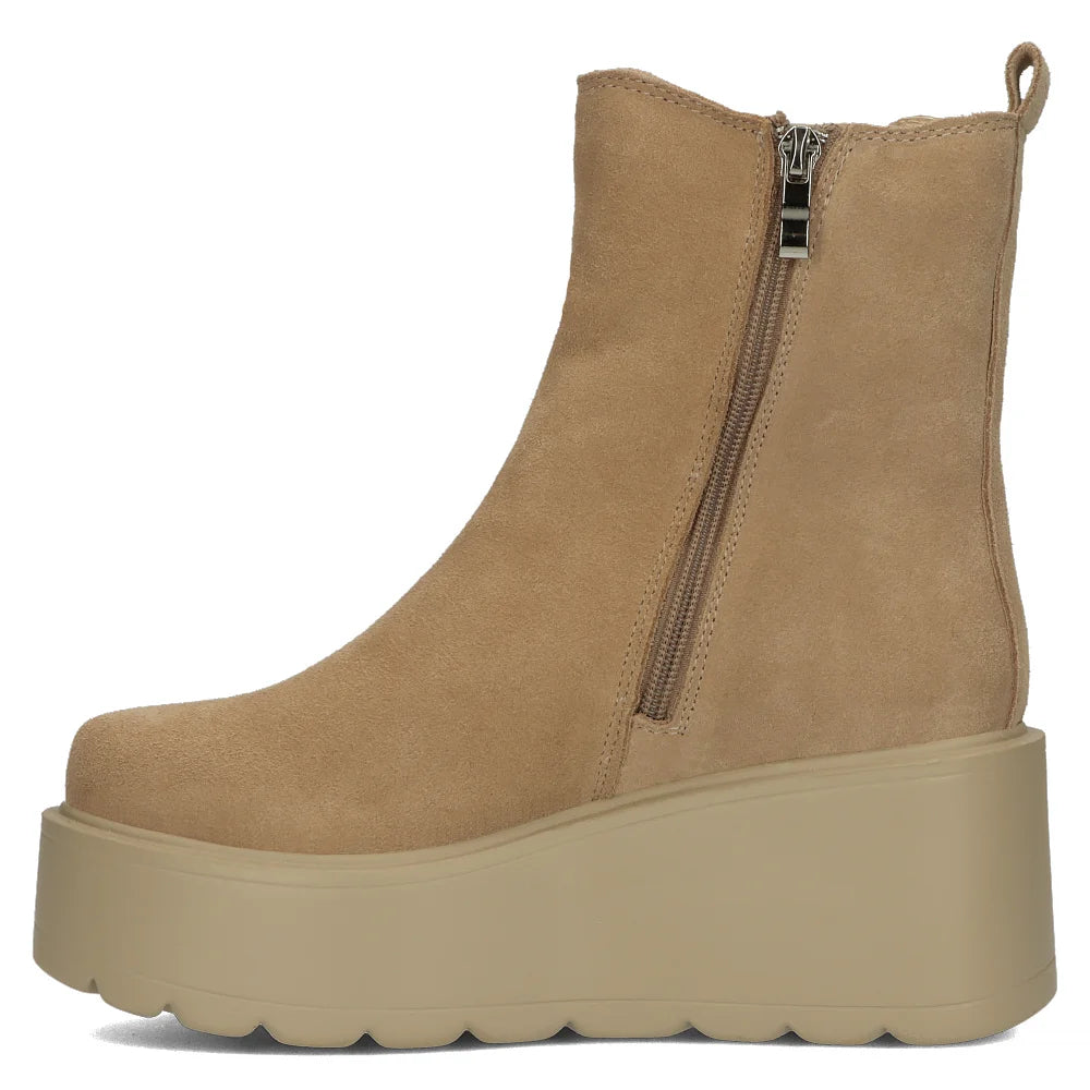 Ghete dama din piele naturala bej 14601 – Superlative.ro