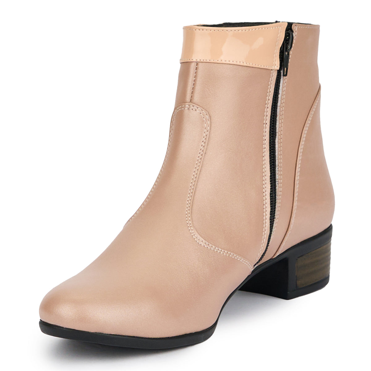 Ghete dama din piele naturala bej sidef 15200 – Superlative.ro