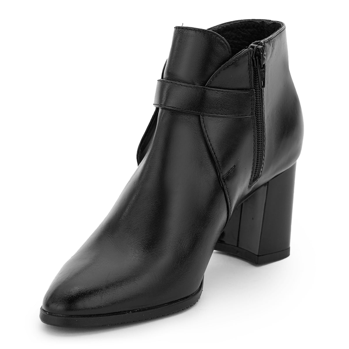 Ghete dama din piele naturala neagra 14160 – Superlative.ro
