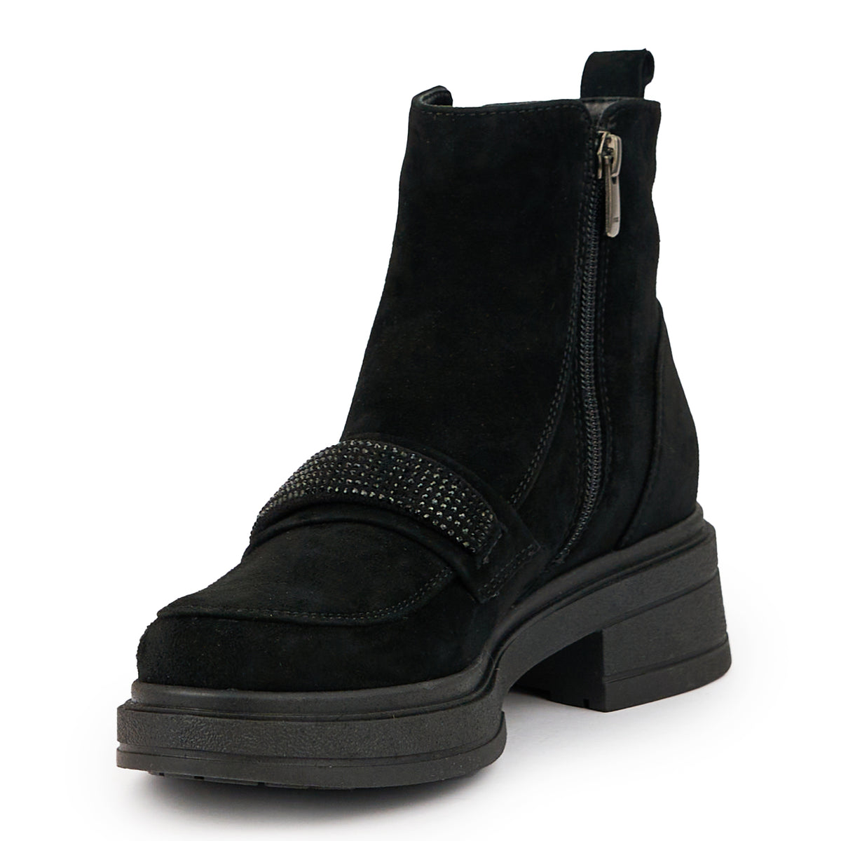 Ghete dama din piele naturala neagra 14702 – Superlative.ro