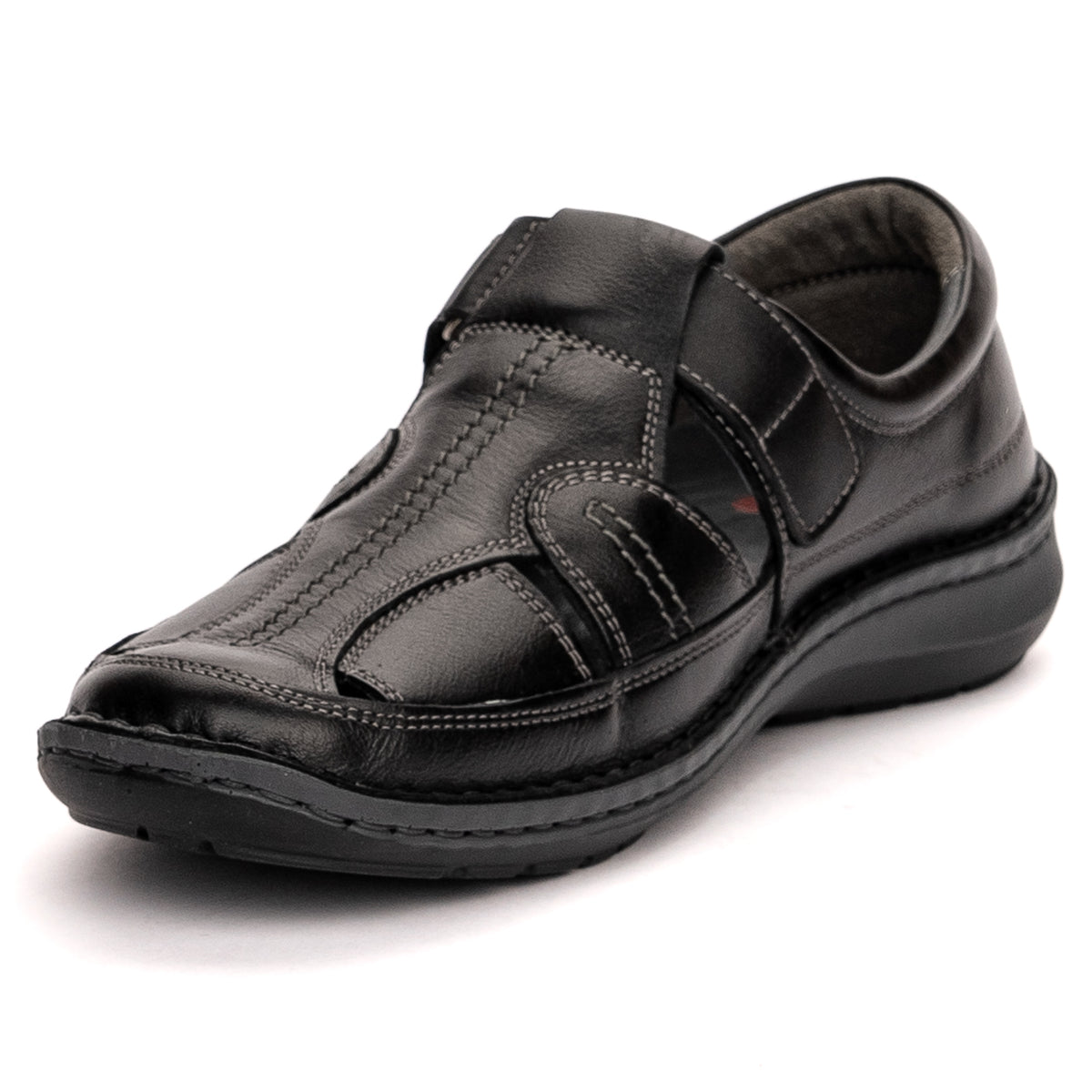 Pantofi de vara barbati din piele naturala neagra 7505 – Superlative.ro
