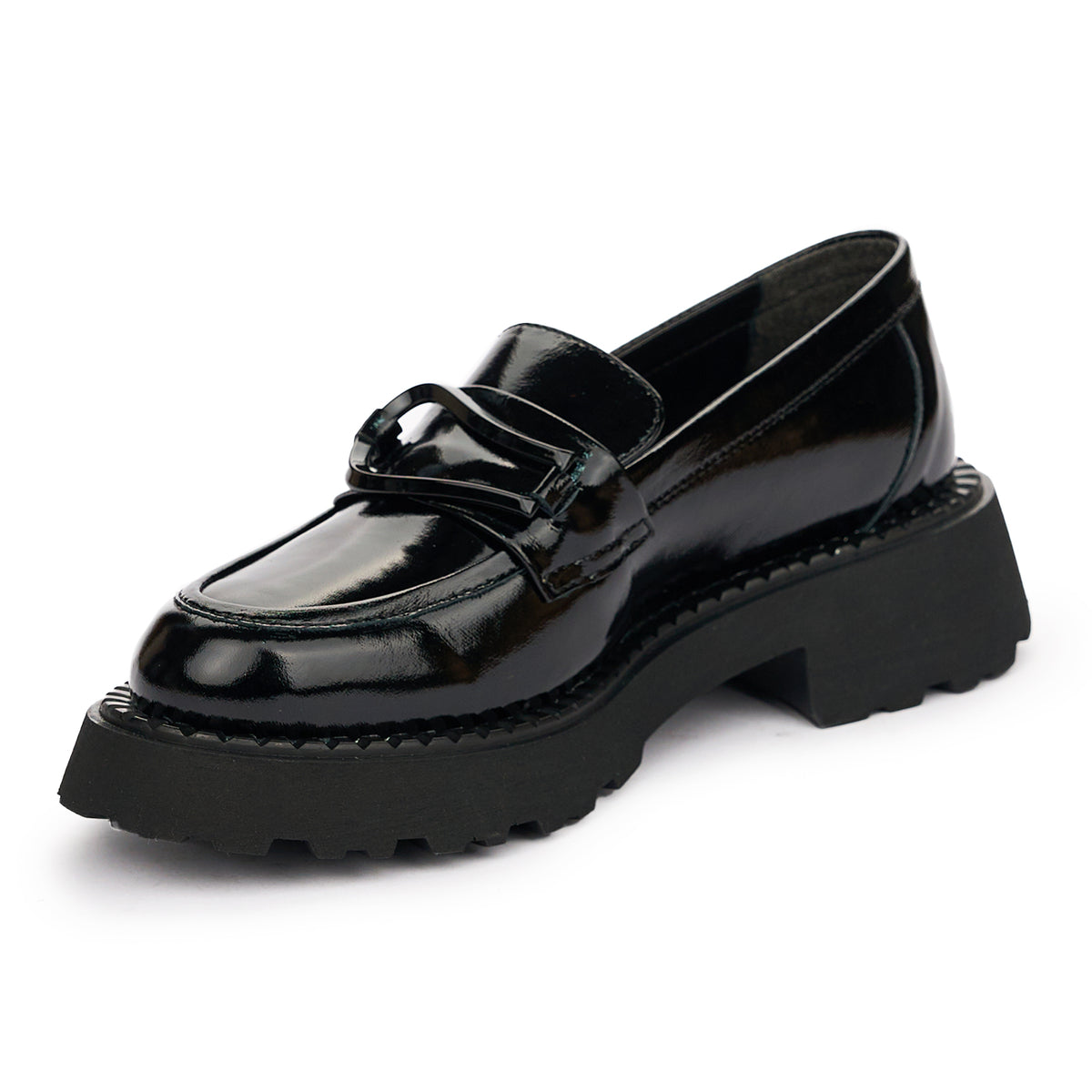 Pantofi dama din piele naturala neagra lacuita 12998 – Superlative.ro