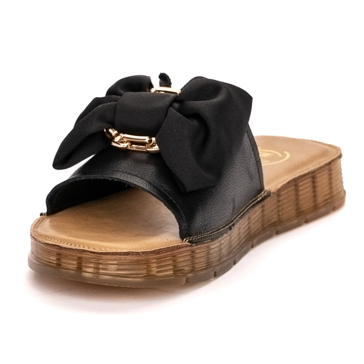 Papuc dama din piele naturala neagra 13349 – Superlative.ro