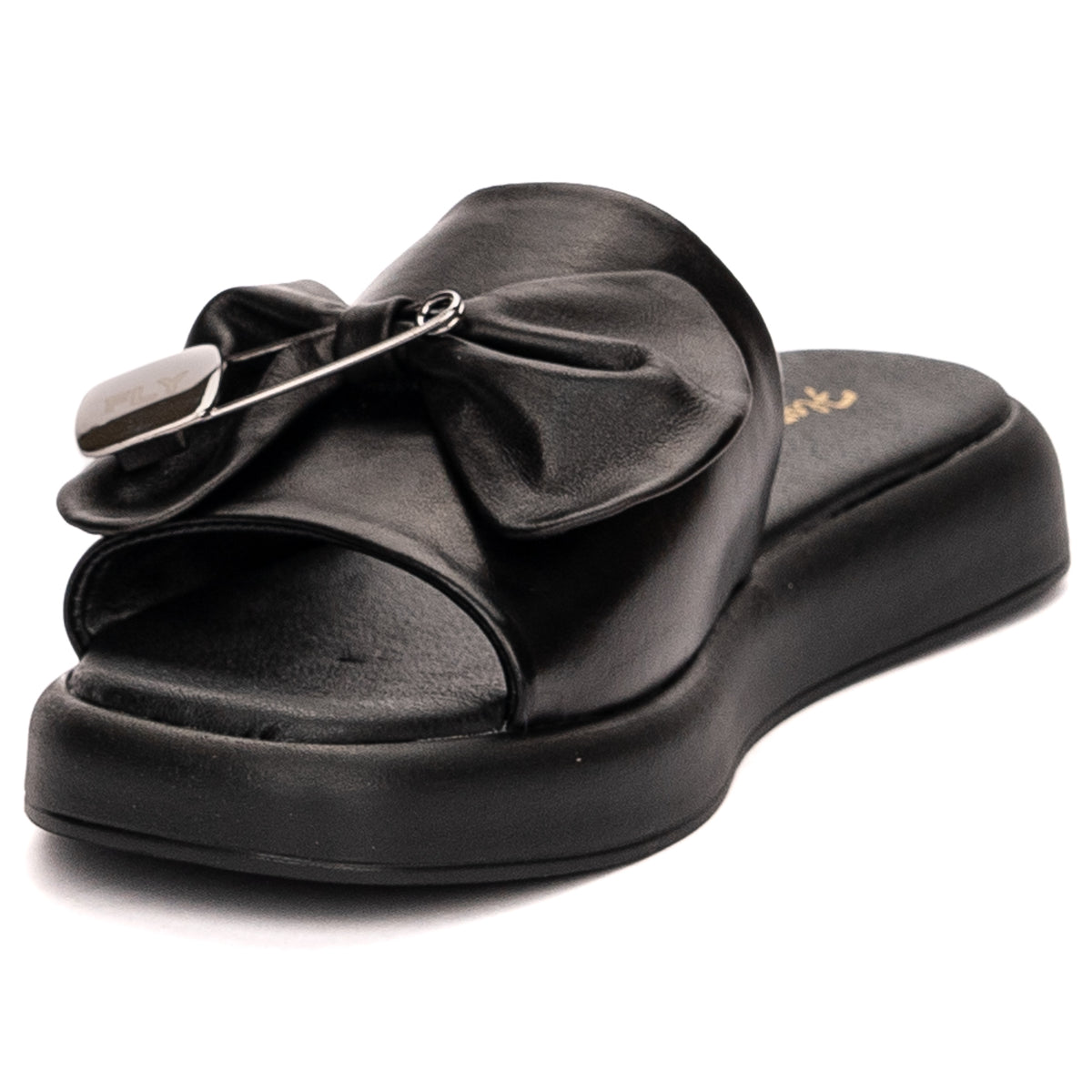 Papuc dama din piele naturala neagra 13555 – Superlative.ro