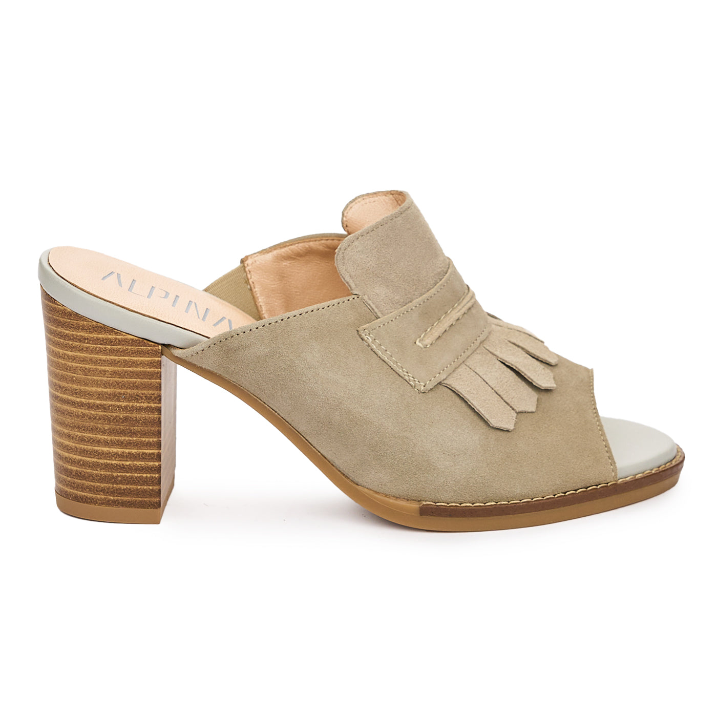 Saboti dama din piele naturala bej 13043 – Superlative.ro