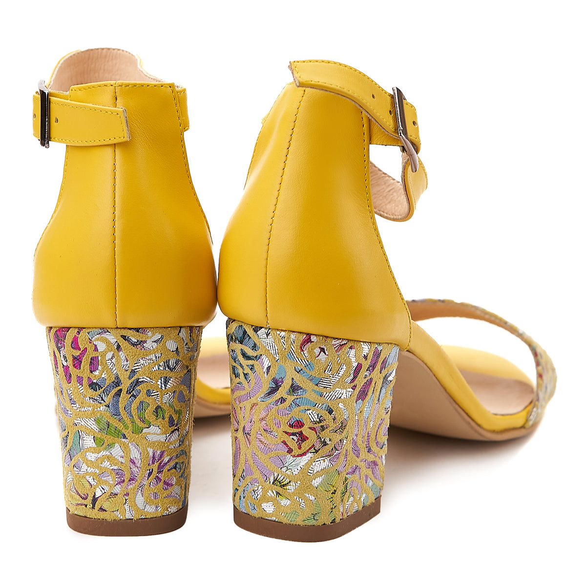 Sandale elegante din piele naturala galbena 5100 – Superlative.ro