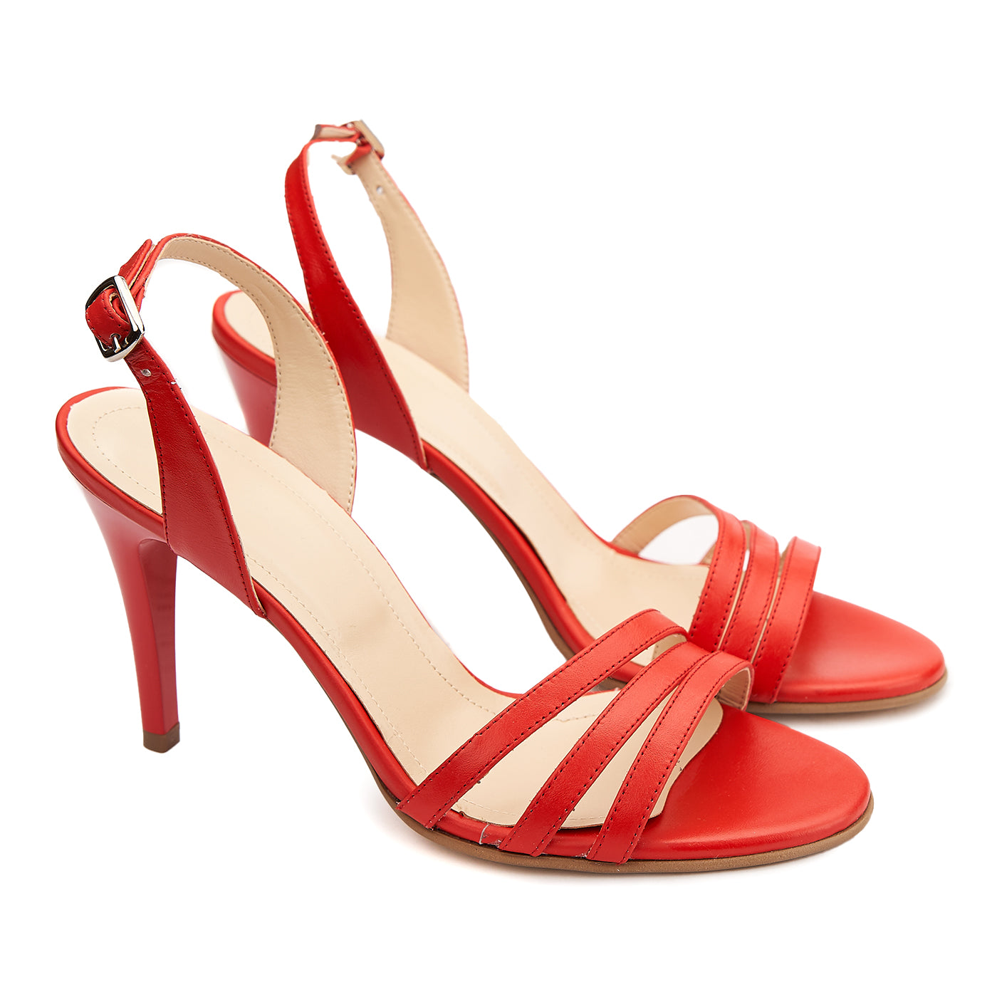 Sandale dama elegante din piele naturala rosie 5185 – Superlative.ro