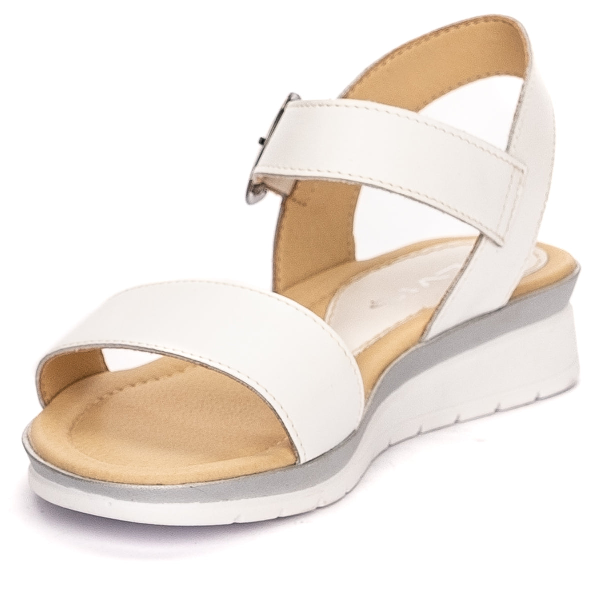 Sandale dama din piele naturala alba 13453 – Superlative.ro