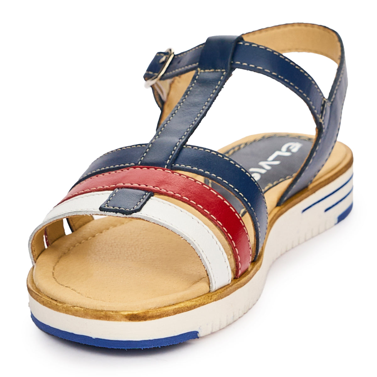 Sandale dama din piele naturala multicolor 13086 – Superlative.ro