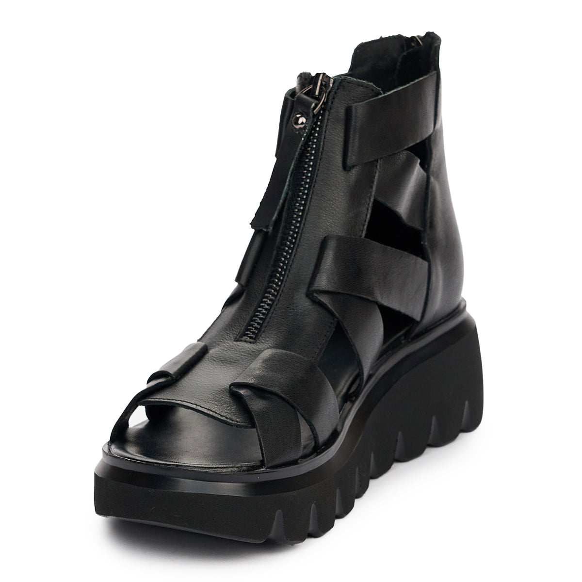 Sandale romane dama din piele naturala neagra 13110 – Superlative.ro